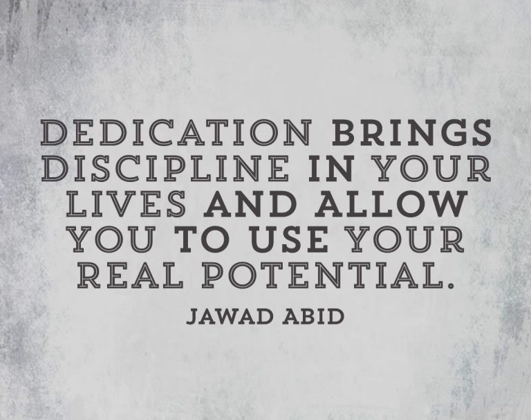 No Dedication No Success - Jawad Abid